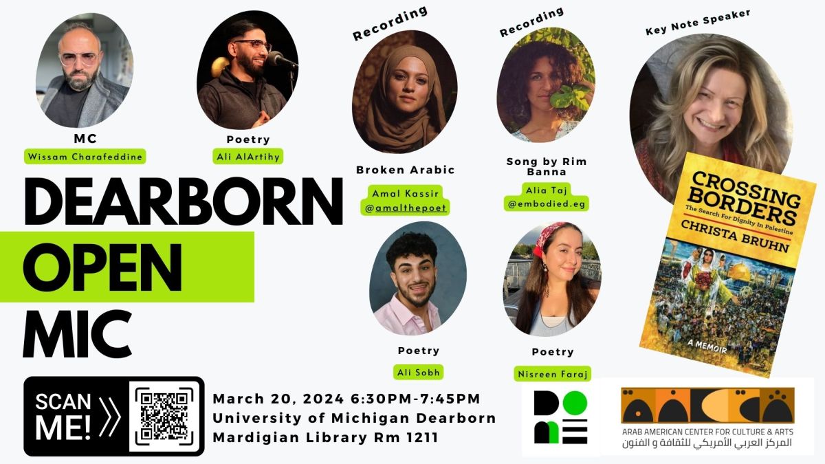 Dearborn Open Mic March 20, 2024 – Reading by Christa Bruhn: Crossing Broders … The Search for ...