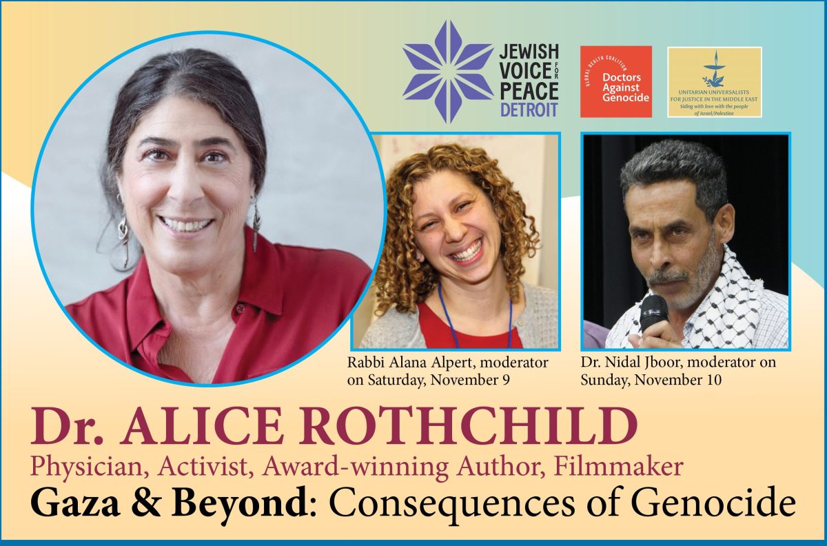 Events for Palestine, speakers, films, Dr. Alice Rothchild: Gaza ...